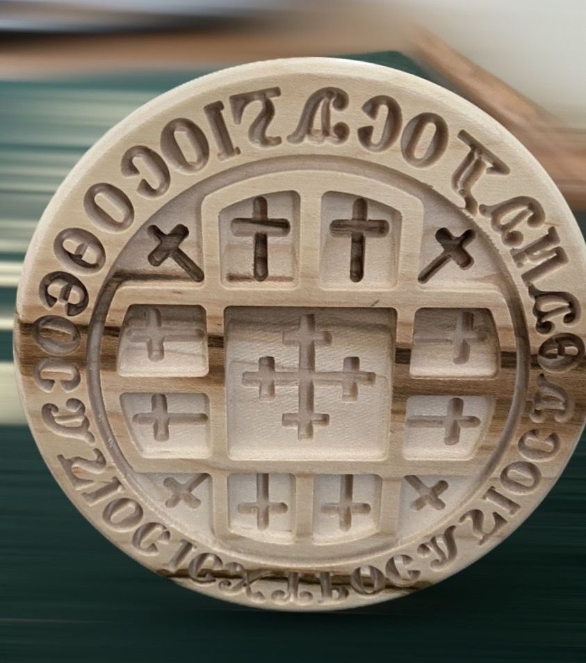 5″x 1″ Coptic Exotic Hard Maple Orthodox Bread Stamp w\Raised Back ...